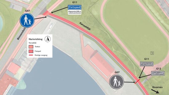 Tekening herinrichting fietspad Goerie klaar - Wijkraad Katwijk Noord